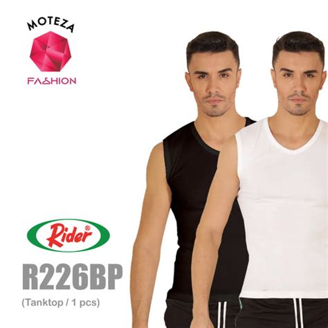 Promo Kaos Dalam Singlet Sleeveless Tanktop Pria V Neck Rider R226B R