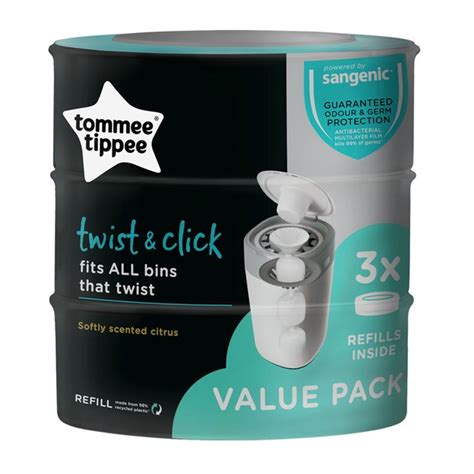 Shop Tommee Tippee Twist And Click Disposal Bin And 3pk Refill Pack F
