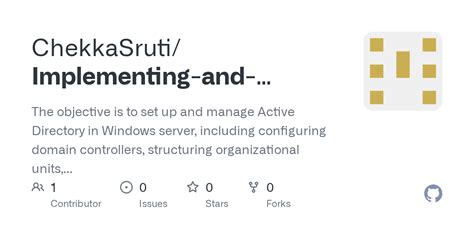 Github Chekkasrutiimplementing And Managing Active Directory In