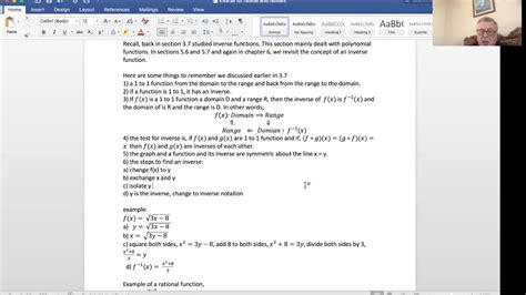 inverses for rational and radical functions youtube