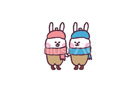 ウサギのカップルイラスト No 23376216／無料イラストフリー素材なら「イラストac」