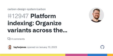 Platform Indexing Organize Variants Across The Website Storybook And Platform · Issue 12947