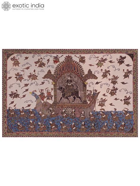 Goddess Vahanvati Mata Ni Pachedi Natural Colors By Sohan Chitara