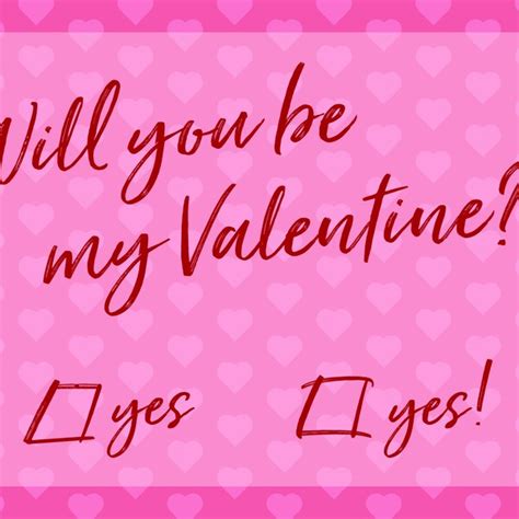 Will You Be My Valentine Yes Or No Check Etsy
