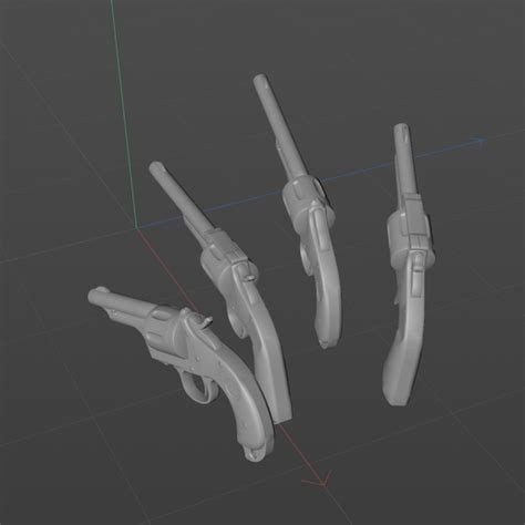 Obj File American Merwin Hulbert Revolver Digital Model 🗺️ ・3d Print