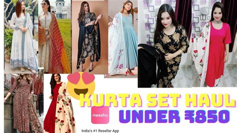 Meesho Festive Kurta Set Haul Starting Rs 525 Meesho Affordable Kurti