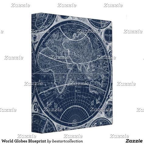 World Globes Blueprint Binder Zazzle World Globes Blueprints Free
