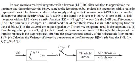 Solved In Case We Use A Realized Integrator With A Lowpass