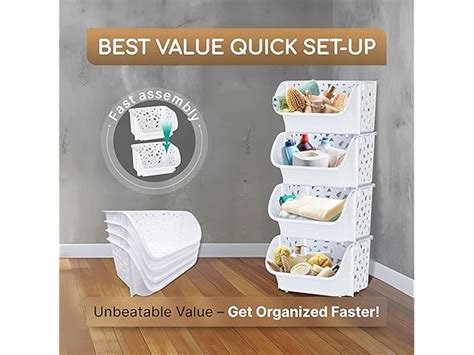 Skywin Plastic Stackable Storage Bins