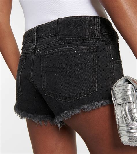 Blumarine Low Rise Denim Shorts Blumarine