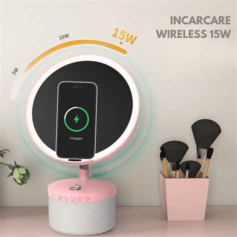 Oglinda Cosmetica Cu Iluminare Led Pentru Machiaj Cu Boxa Bluetooth