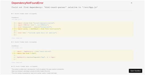 React Native Forked Codesandbox
