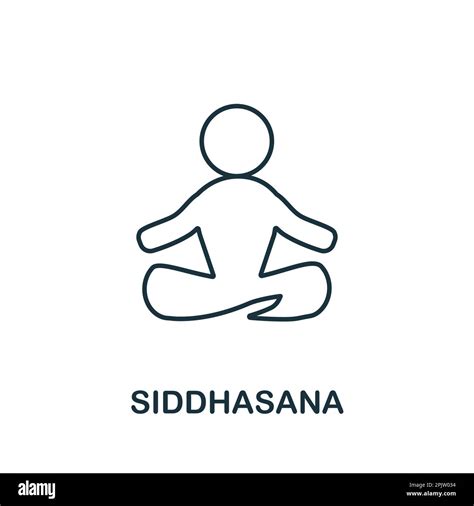 Icône de ligne siddhasana Un élément simple de la collection de yoga