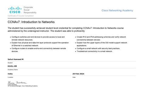 Sahul Hameed M On Linkedin Networking Cisco Certification