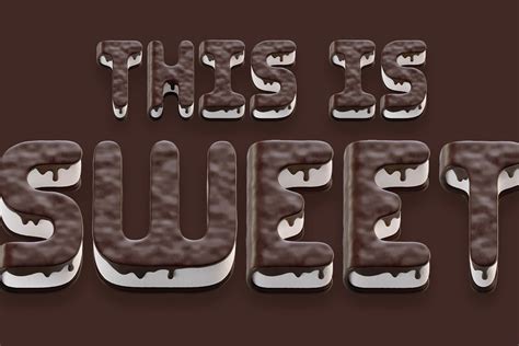Chocolate Cake Color Bitmap Font Design Cuts
