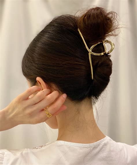 당일출고 헤어 올림머리 긴머리 유광 꼬임 메탈 블랙 대형 큰 왕 대왕 집게핀 에이블리