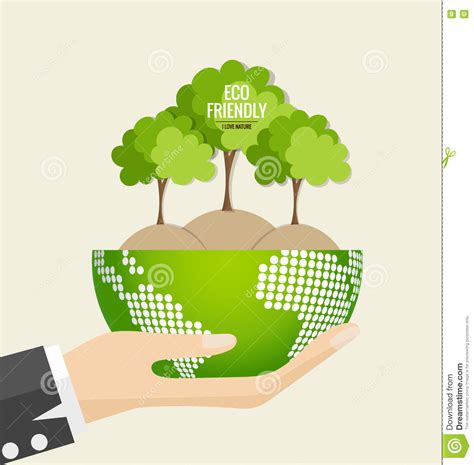 Eco Amigável Conceito Da Ecologia Terra E As árvores Verdes De Eco