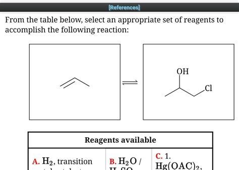 Solved Cl Reagents Available C 1 A H2 Transition Metal