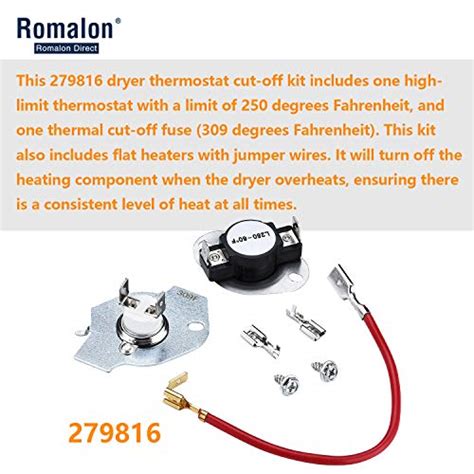 Dryer Heating Element Thermostat Kit Thermal Fuse Cycling