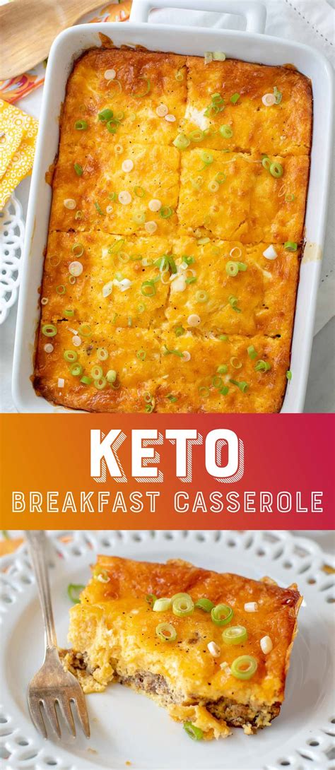 Keto Breakfast Casserole With Sausage And Eggs Low Carb Recipe
