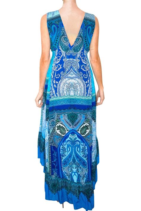 Designer Long Silk Dress High Low Summer Dresses Shahida Parides