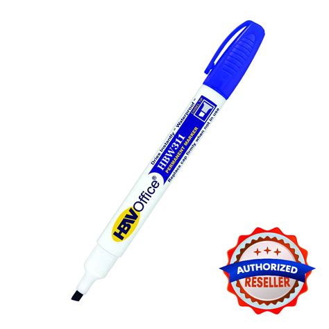 Hbw Permanent Marker Broad Chisel Tip B Lue Dropify