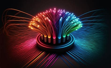 Premium Photo Fiber Optic Cable Technology Background