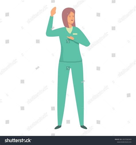 Woman Physical Therapist Icon Cartoon Vector Stock Vector Royalty Free