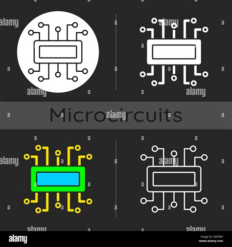 Microcontroller Dark Theme Icon Stock Vector Image And Art Alamy