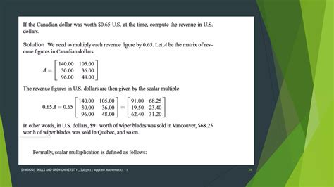 BASICS OF MATRICES WITH APPLICATION IN ENGINEERING PPT
