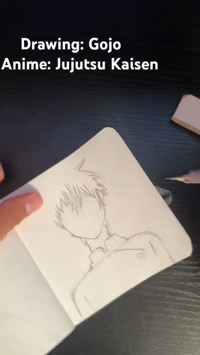 day10 100 drew a simple drawing of gojo from jjk hope u guys like it