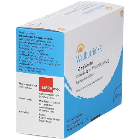 Wellbutrin Xr 150 Mg 3x30 St Mit Dem E Rezept Kaufen Shop Apotheke