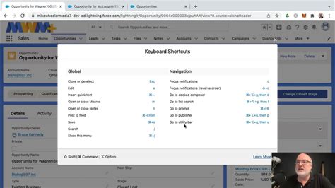 Salesforce Keyboard Shortcuts Youtube