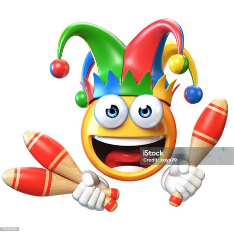조 커 이모티콘 흰색 배경에 고립 광대 Emoji 이모티콘에 대한 스톡 사진 및 기타 이미지 이모티콘 3차원 형태 공