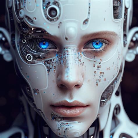 Premium Photo Front View Of A Humanoid Robot Representing Futuristic
