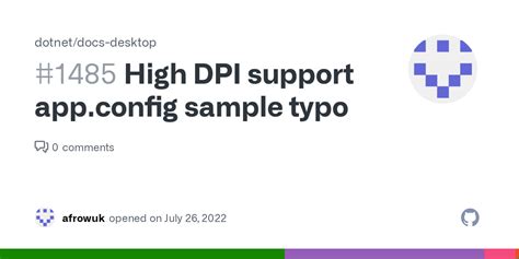 High DPI Support App Config Sample Typo Issue 1485 Dotnet Docs