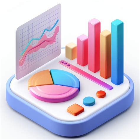 A Colorful Box With A Graph And Graphs On It Premium Ai Generated Image