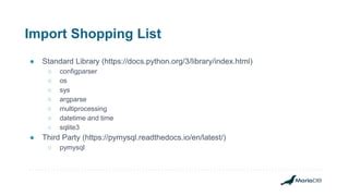 Getting Started With MariaDB And Python PPT