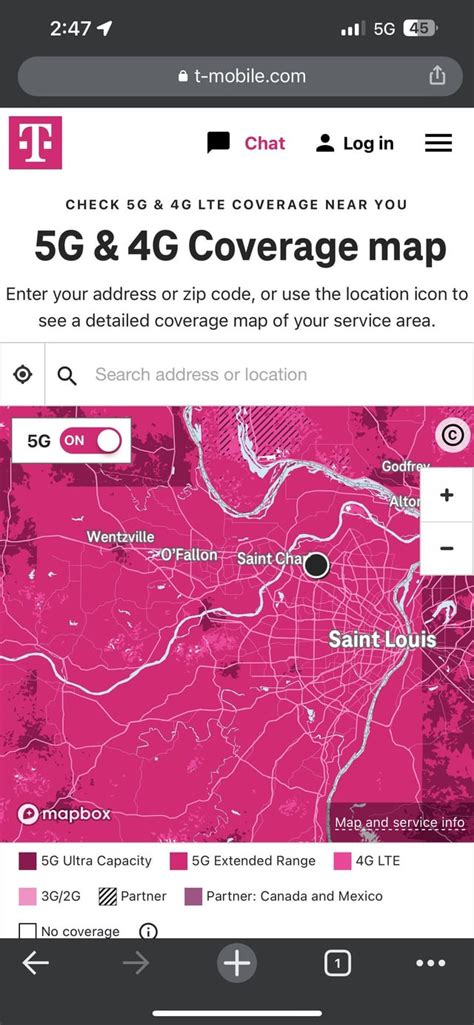 Coverage Map Has A Block Of Where It Used To Show 5g Uc All Over But