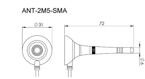 Overdigit 099 8802 Ant 2m5 Sma Magnetic Gsmumts Antenna Cable 2