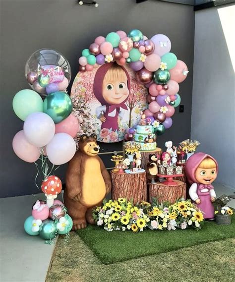 Decoraciones De Masha Y El Oso Para Fiestas Infantiles Santo Domingo