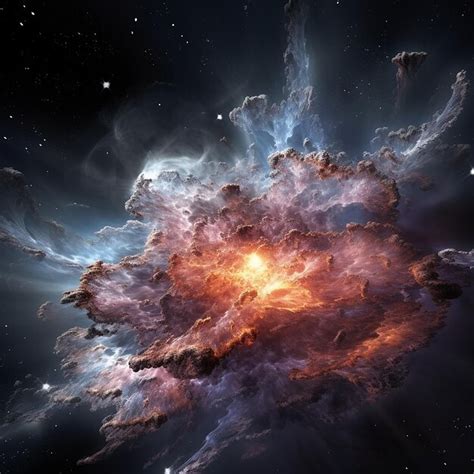 Premium Ai Image A Nebula With A Large Cloud In The Center Of It