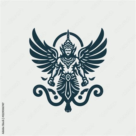 Majestic Garuda A Striking Vector Illustration Of Garuda The Mythical