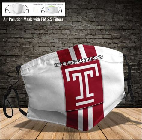 Temple Owls Face Mask Dnstyles • Leesilk Shop