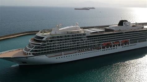 Viking Venus Cruise Ship Leaving The Port Of Kalamata City In Messenia