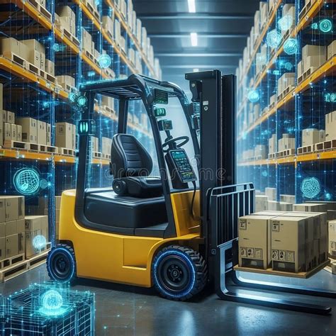 Revolutionizing Logistics: AI-Driven Warehouse Solutions, Banner Stock Illustration ...