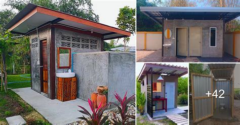 รวม 42 ไอเดีย ห้องน้ำนอกบ้าน ไว้ในสวน น่าใช้งาน