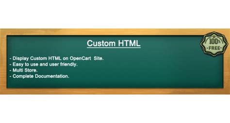 Opencart Custom Html