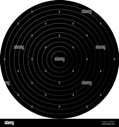 concentric radial radiating circles rings stock vector