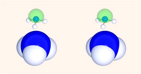 理系の木＠アプリ開発 On Twitter 化学 3d 立体視 ステレオグラム アンモニア Nh3 の分子モデルです。青球がn原子
